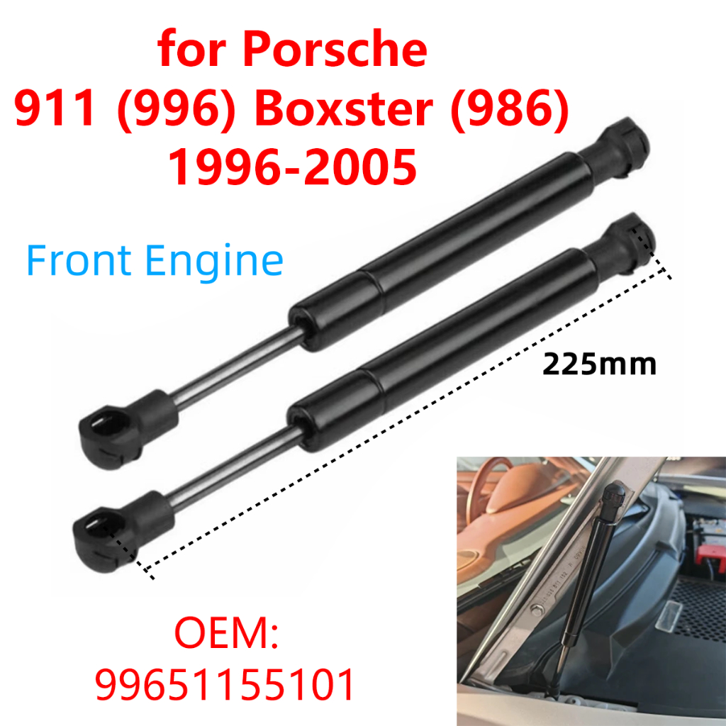 2Pcs 99651155101 Car Front Bonnet Hood Gas Struts Lift Support Rods for ...