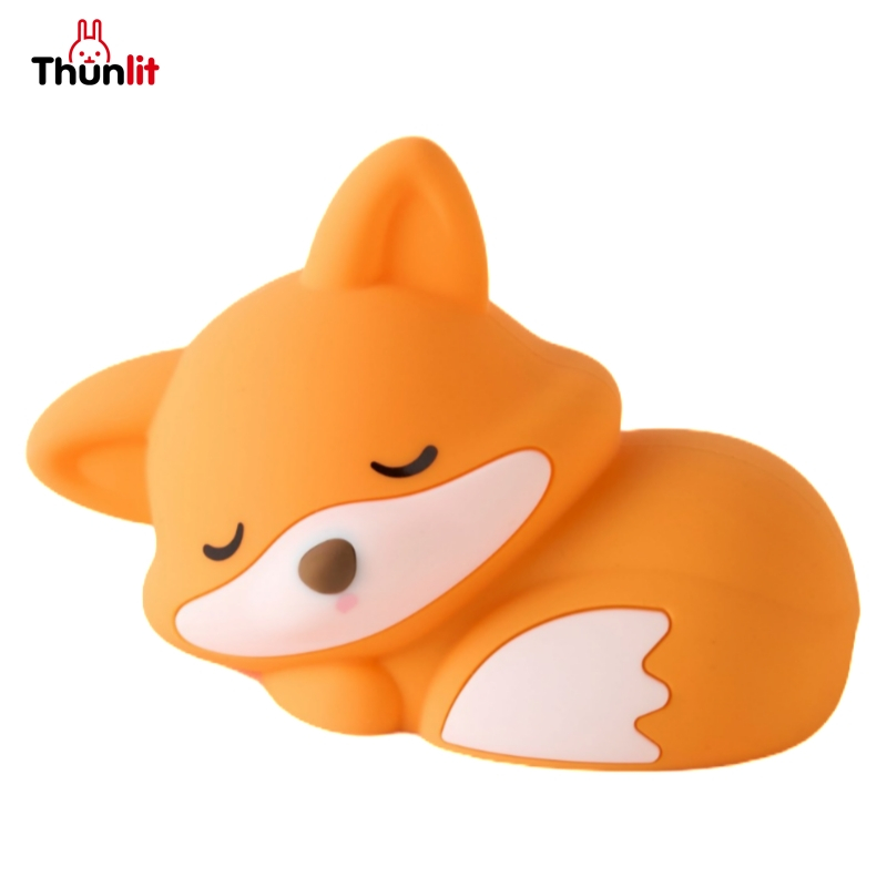Thunlit Fox Night Light Silicone Pat Little Fox Lamp Bedroom Atmosphere ...
