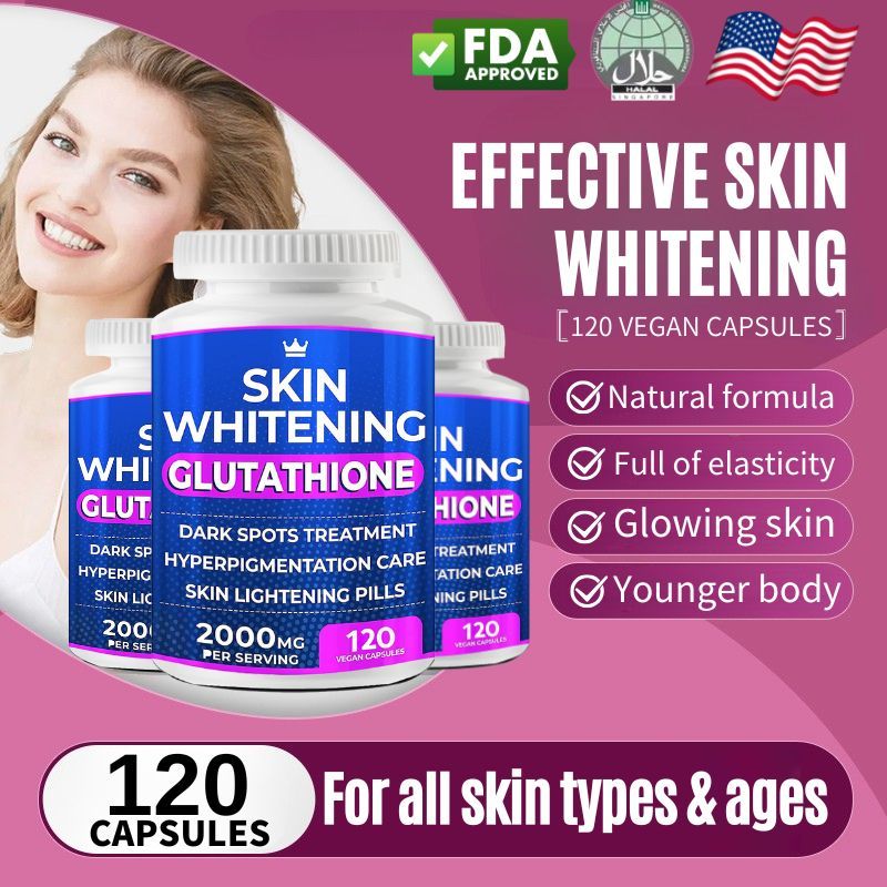 Glutathione Capsules Skin whitening pills Skin Lightening Tablets Detox ...