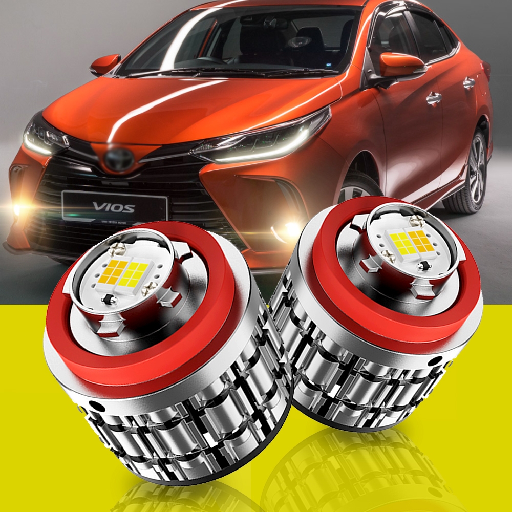 TUFFOO 1Pair 2 Color L1B LED Fog Light Bulb 80W 20000LM For TOYOTA Vios ...