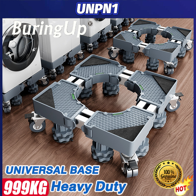 4 Foot Wheel Adjustable Washing Machine Stand Refrigerator Base Heavy ...
