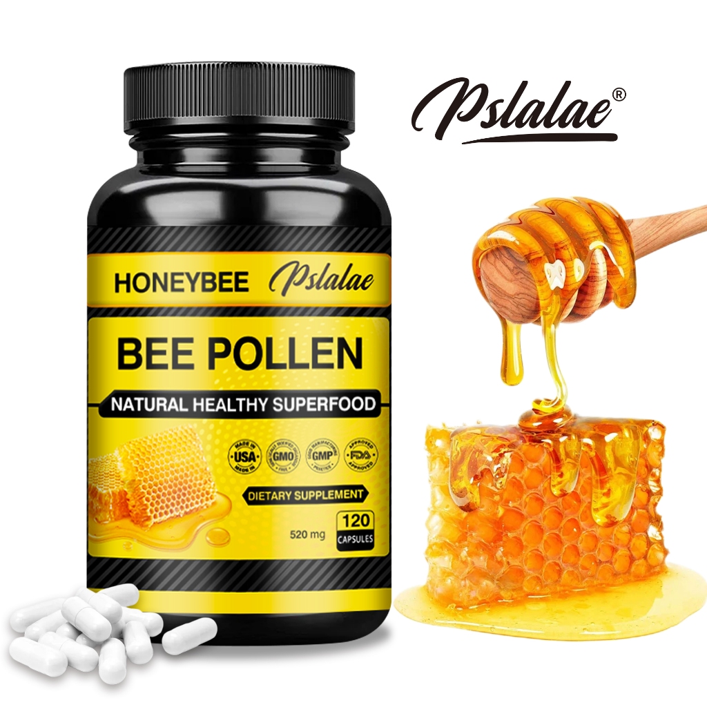 Pslalae Bee Pollen Supplement, 100% Natural Raw Bee Pollen Vegetarian ...