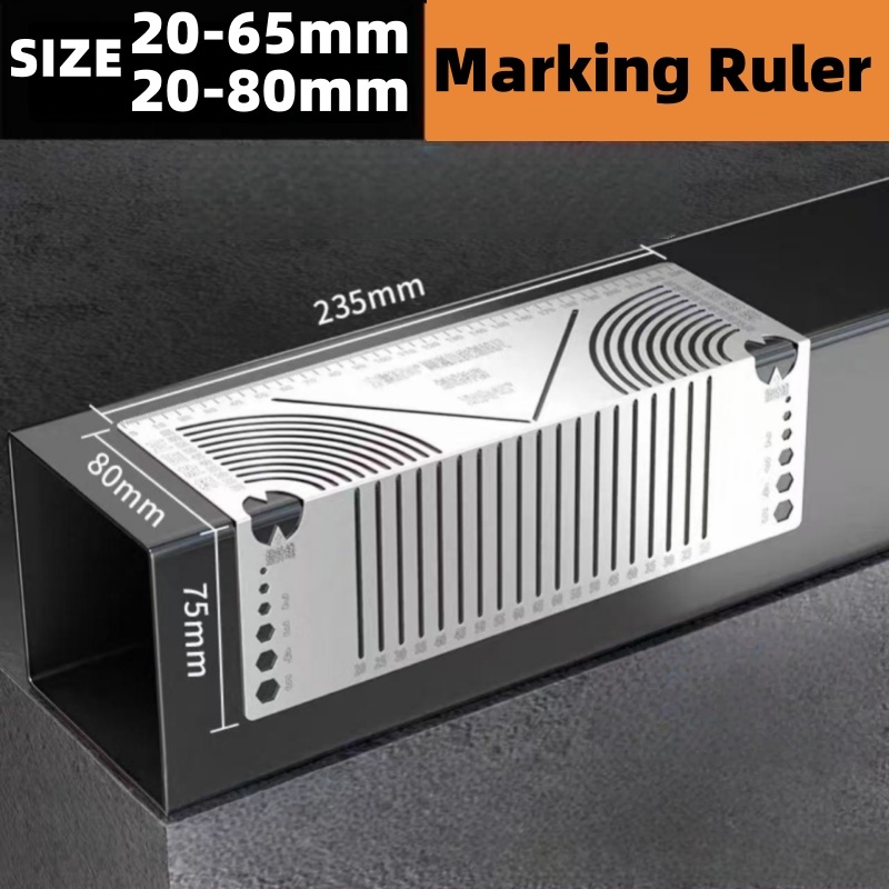 Multifunctional Metal Ruler for Square Tube Rounded Corners and Angles ...
