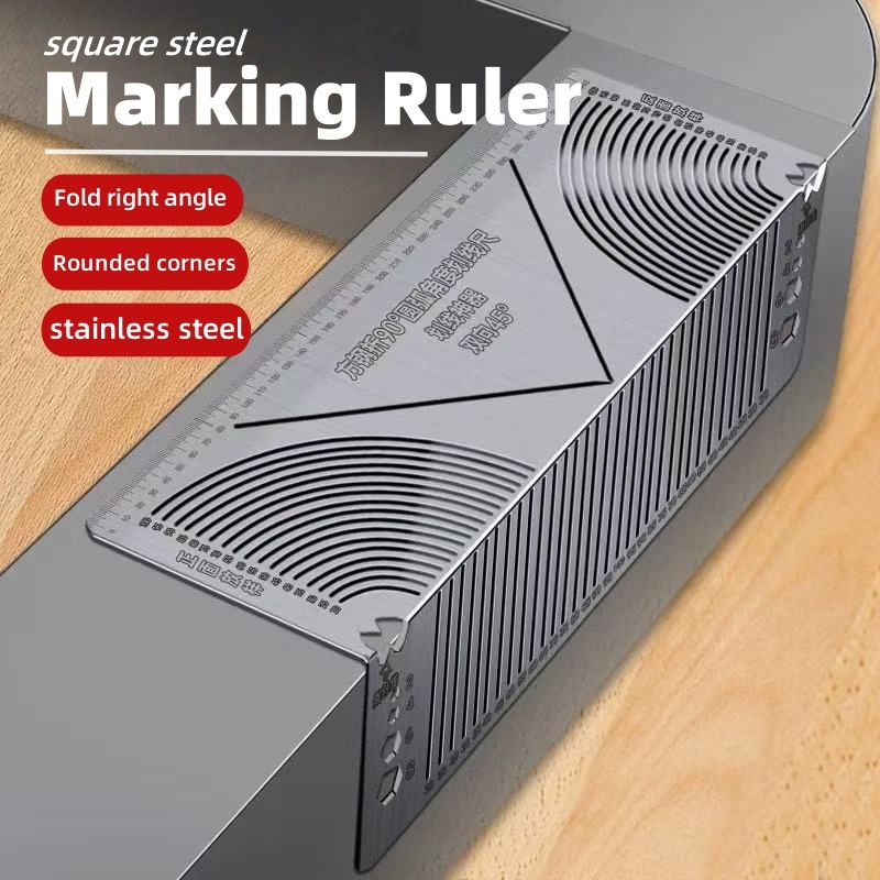 Multifunctional Metal Ruler 20-65mm, Precision Angle & Circle Drawing ...