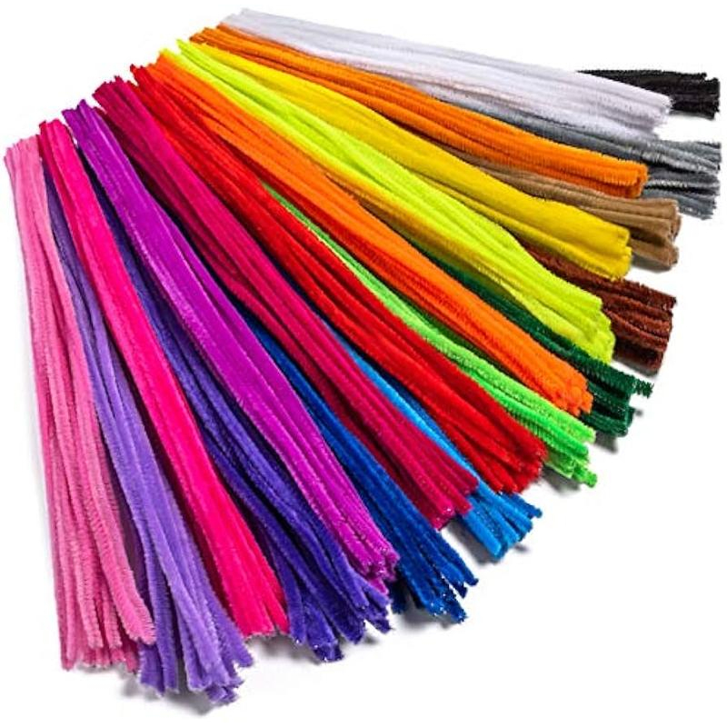 100pcs 8mm Fuzzy Wire Chenille Stems Diy Handicraft Material Packaging ...