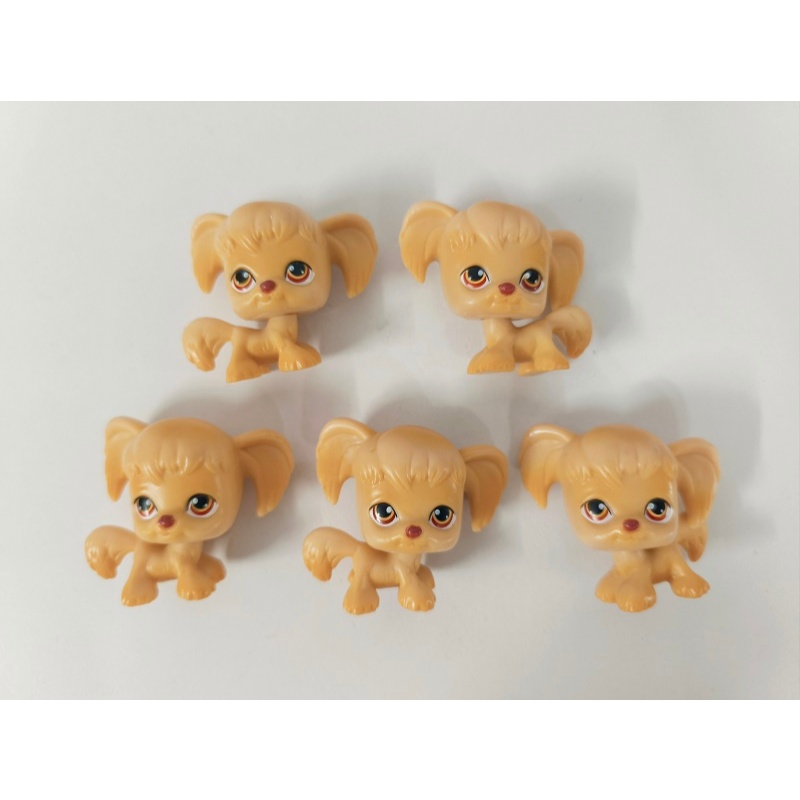 5pcs/lot LPS Figure Cocker Spaniel Dog #26 Brown Eyes Littlest Pet Shop ...