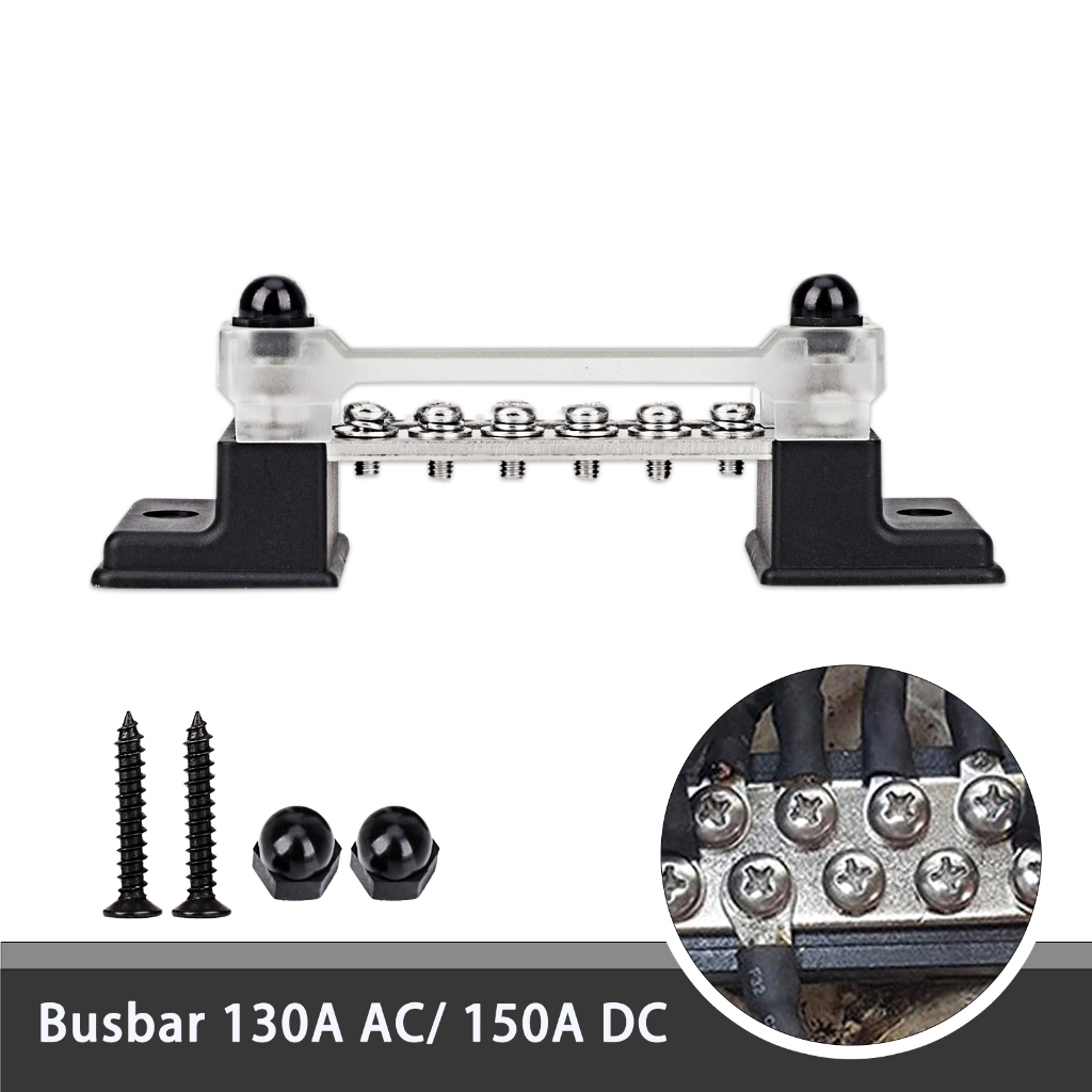 12V 3" Ground/Power Distribution Terminal Block Battery Bus Bar Set ...