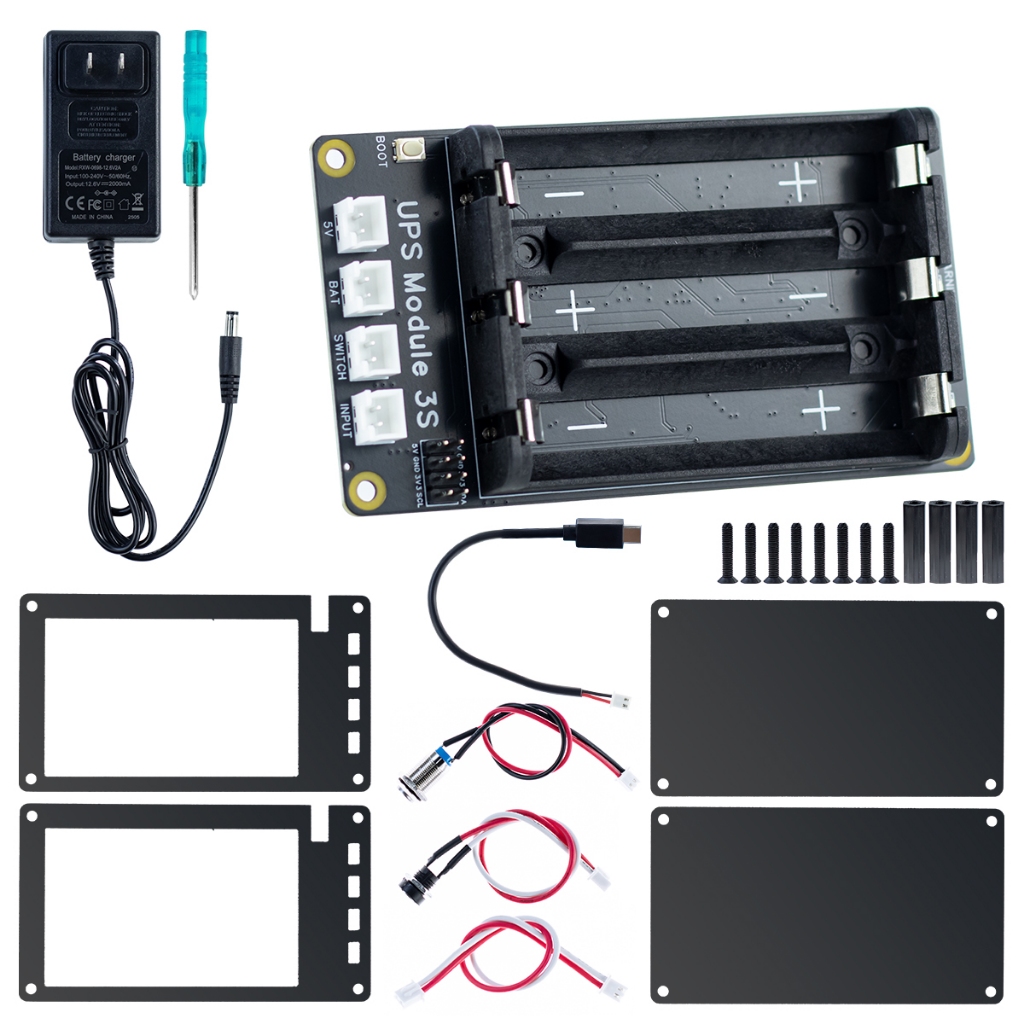 LAFVIN UPS Module 3S Uninterruptible Power Supply Module for Raspberry Pi/Jetson Nano Supports ...