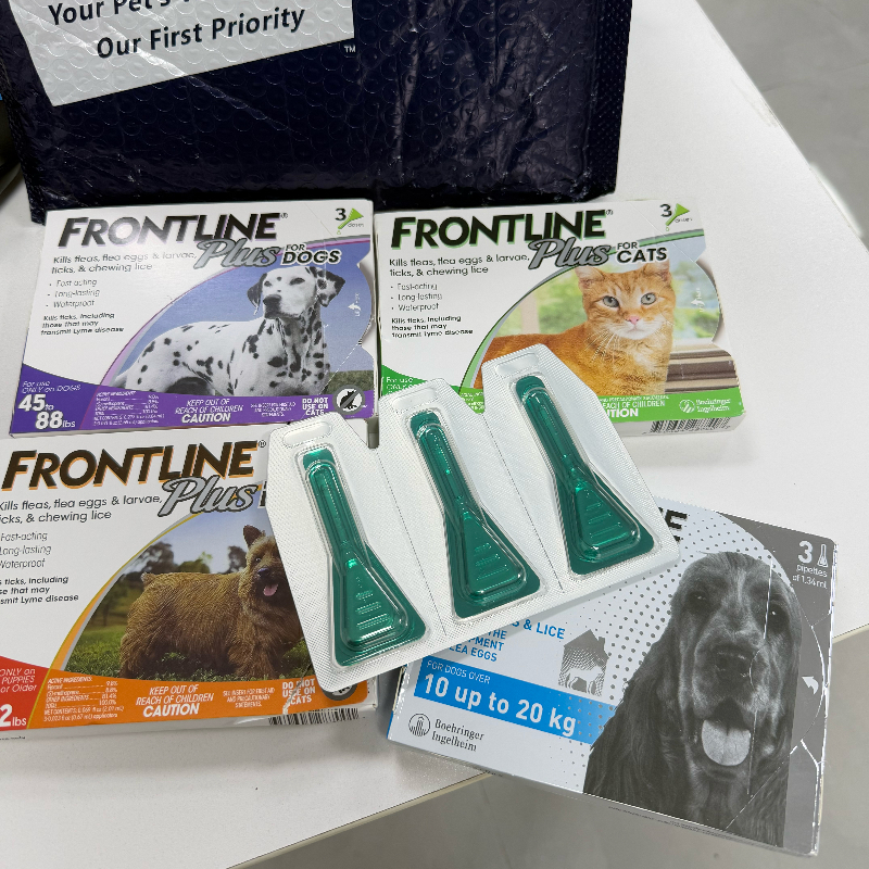 FRONTLINE Plus Anti Ticks and Fleas Treatment for Dogs and Cats ...