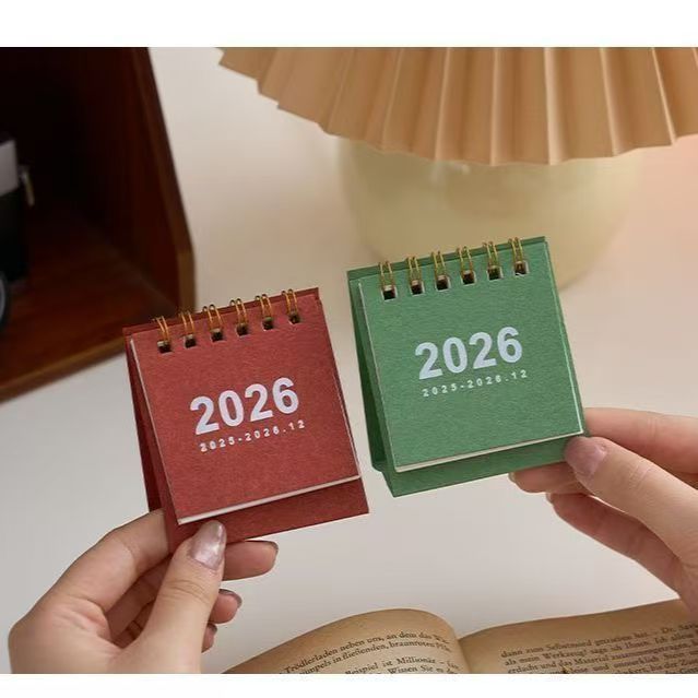 2026 Desk Calendar Creative Mini Portable Calendar Muji Style Desktop ...