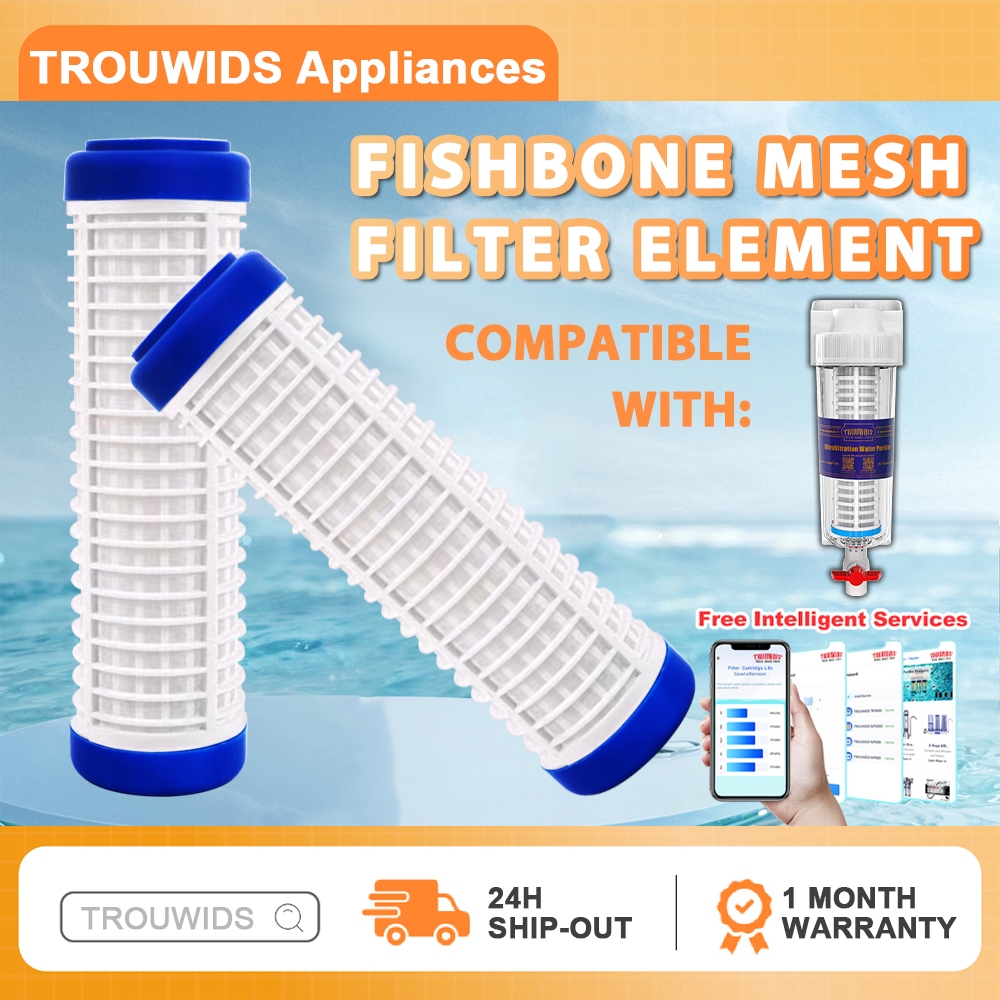TROUWIDS 10 Inch Stainless Steel Wire Mesh Cartridge Water Purifier Pre ...