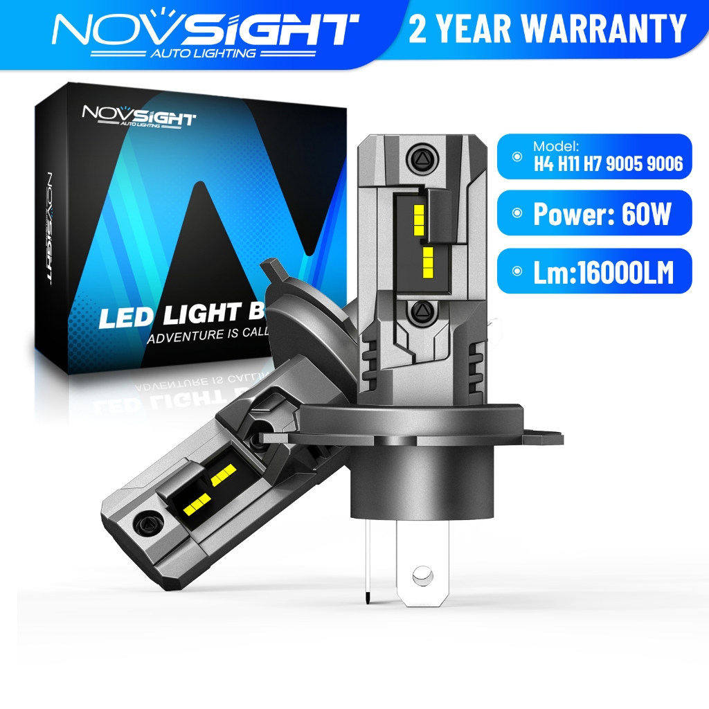 【2Pcs】Novsight T11 H4 H11 9005 9006 H7 Car LED Headlight 1:1 Designed ...