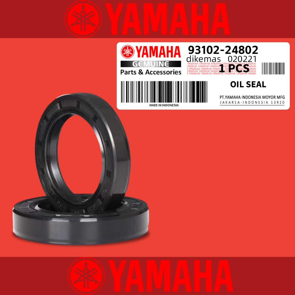 Yamaha Genuine Oil Seal 93102-24802 - Pulley Side for Aerox/NMAX V2 ...
