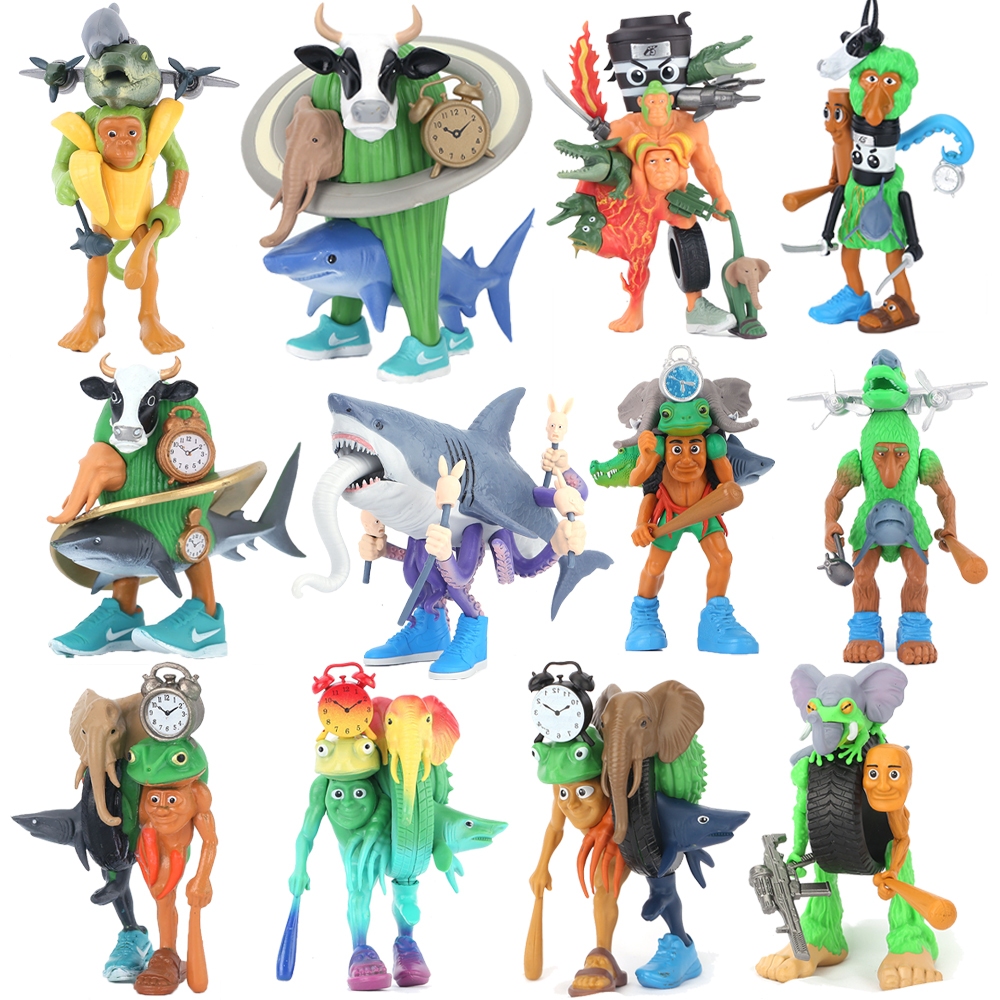 Tung Tung Tung Sahur Action Figure Toys Fusion Monster Crocodile Bomber ...