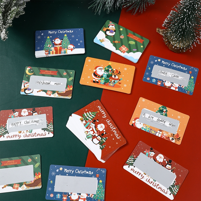 20/40Pcs Christmas Scratch Fun Card Mixed Pattern Scratch Card Ideas ...