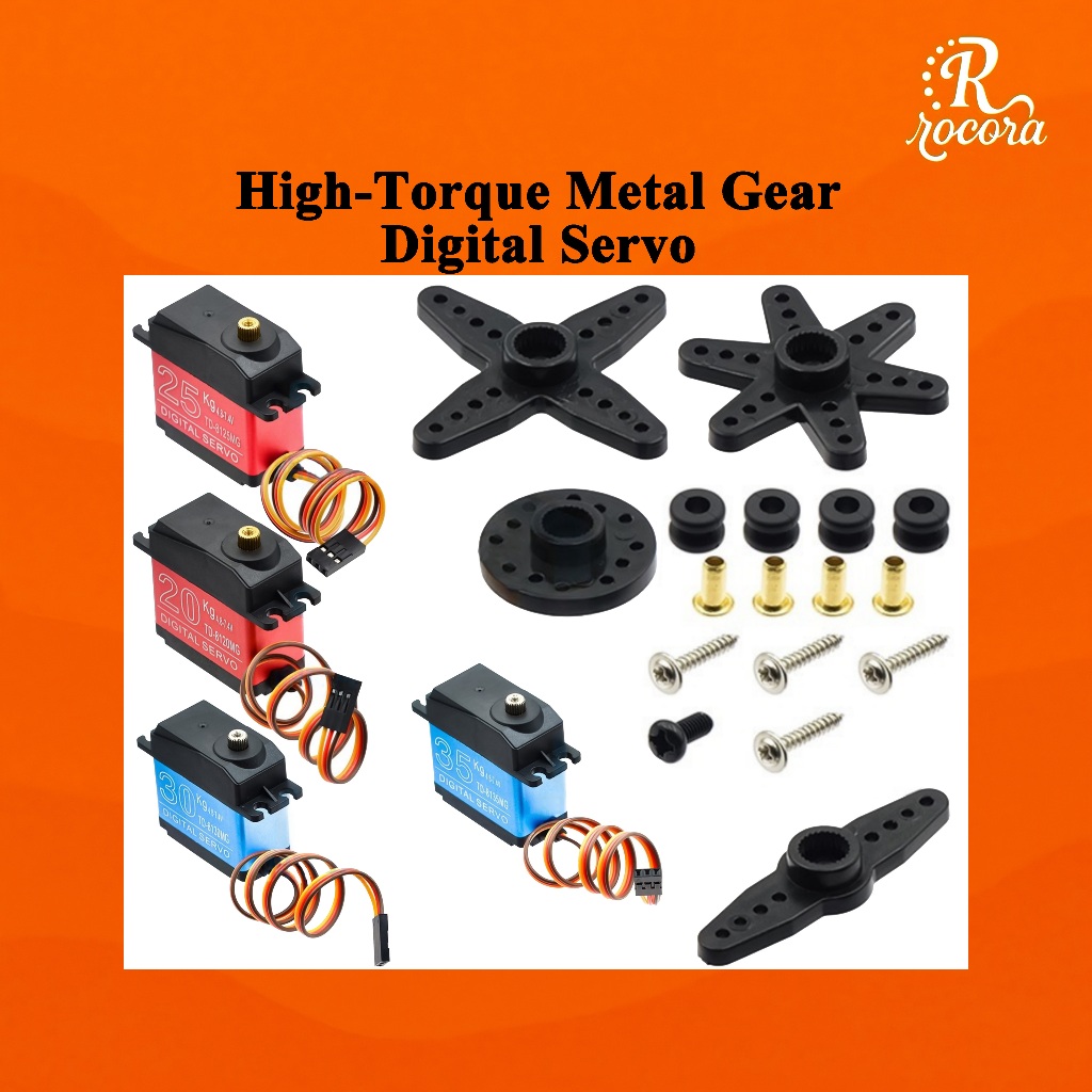 High Torque Digital Servo 20KG 25KG 30KG 35KG Metal Gear Servo Motor ...