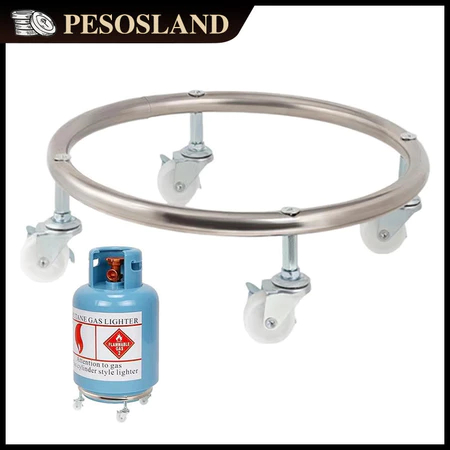 HomeSari Gas Tank Holder with wheels Landege Gasul Stand Moveable ...