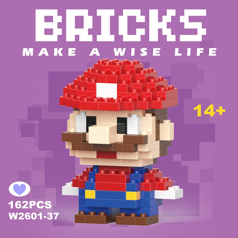 super mario compatible lego bricks classic game colorful micro blocks ...