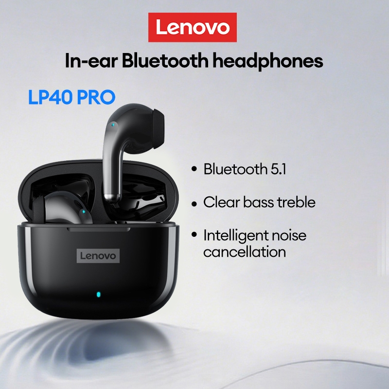 Lenovo thinkplus LP40 Pro TWS Bluetooth Earphones Noise Reduction Smart Touch Low Latency Gaming ...