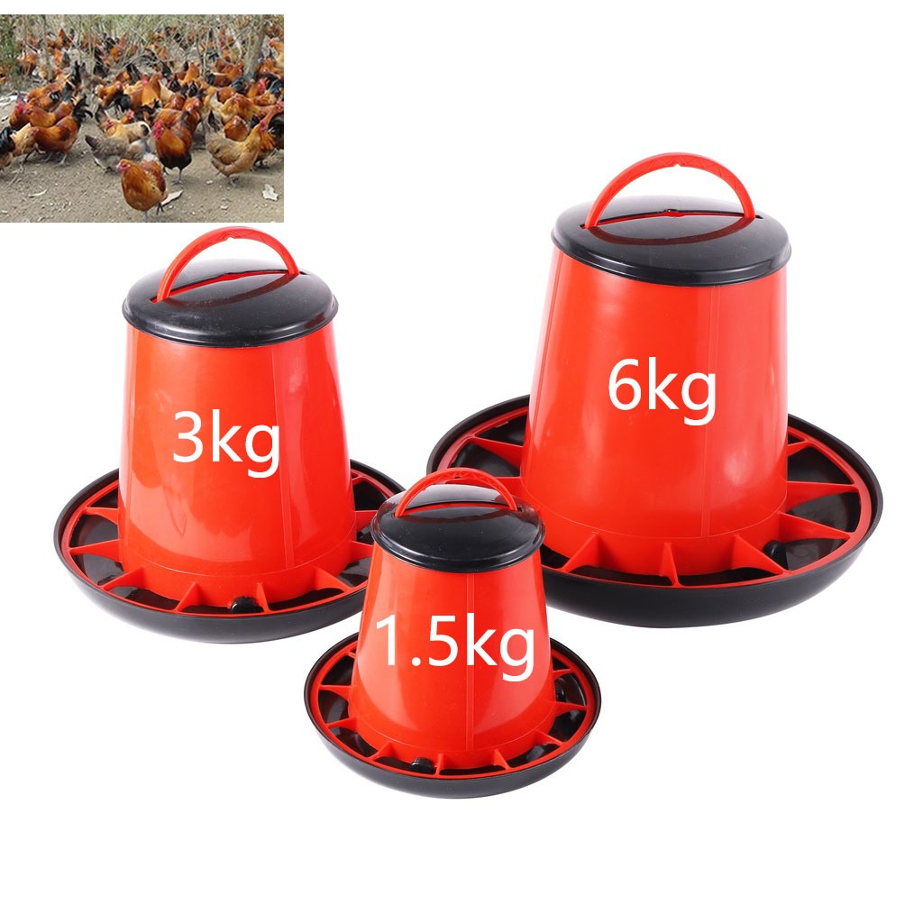 Thickened Chicken Feed Bucket 12 Troughs Automatic Poultry Duck Goose ...
