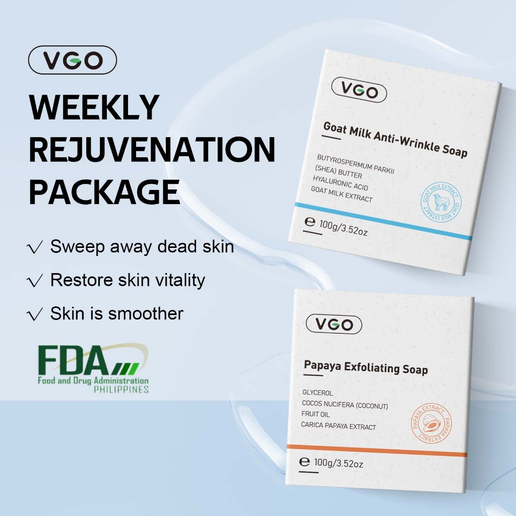 VGO Weekly Rejuvenation Package | Whitening Soap | Remove Acne | Delay ...