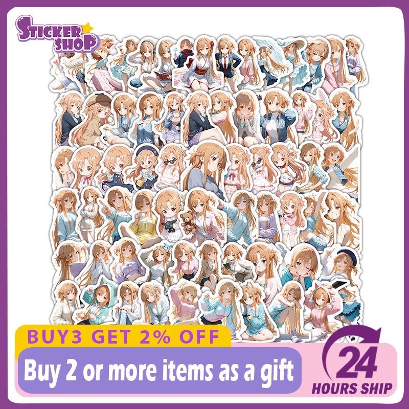 103PCS Yuuki Asuna‌ Sword Art Online‌ Anime Stickers Two-Dimensional ...