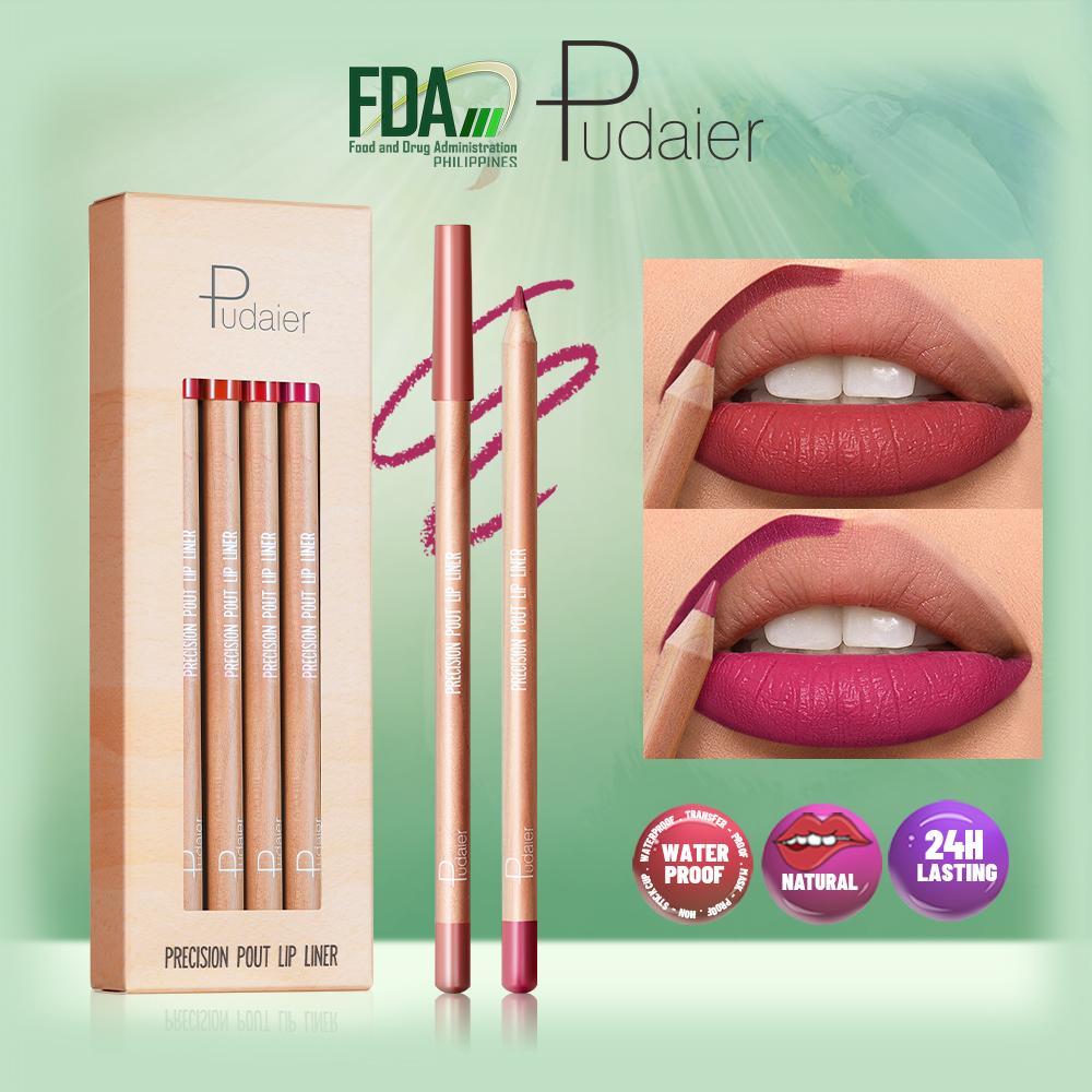 Pudaier 12 colors lip liner set | Creamy & PigmentedWaterproof & long ...