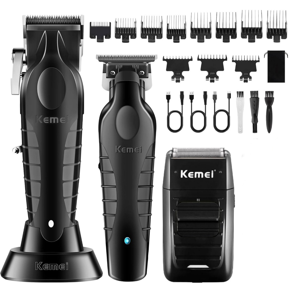 Kemei Professional Barber Hair Clipper Rechargeable Cordless Hair ...