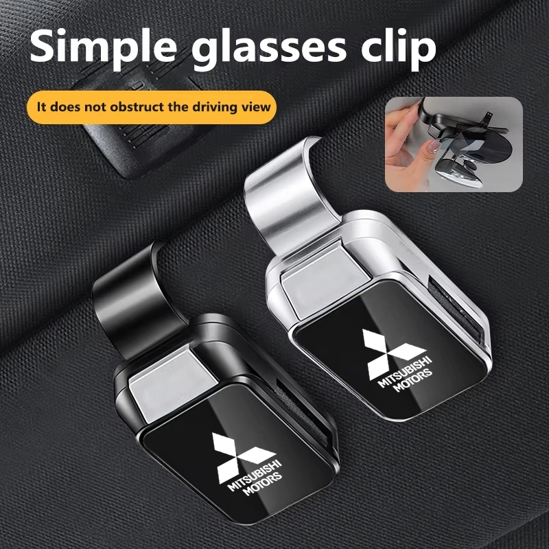 Car Sun Visor Glasses Clip One-hand Pressing Eyeglasses Holder For ...