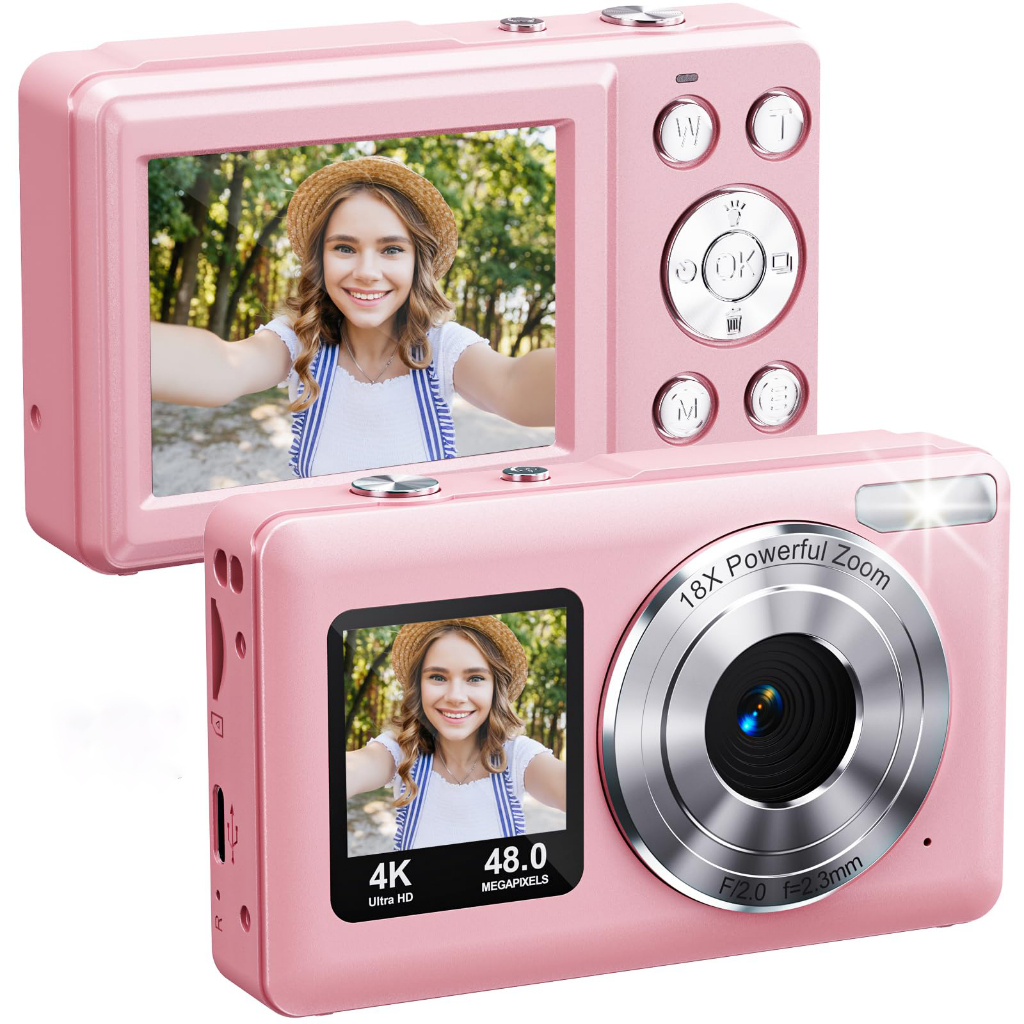 Digital Camera Dual Screen Kids Camera 4K 48MP with Autofocus & 16X ...