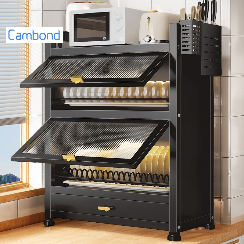 Cambond Kitchen Dish Rack Organizer Cabinet Kitchen Countertop Metal ...