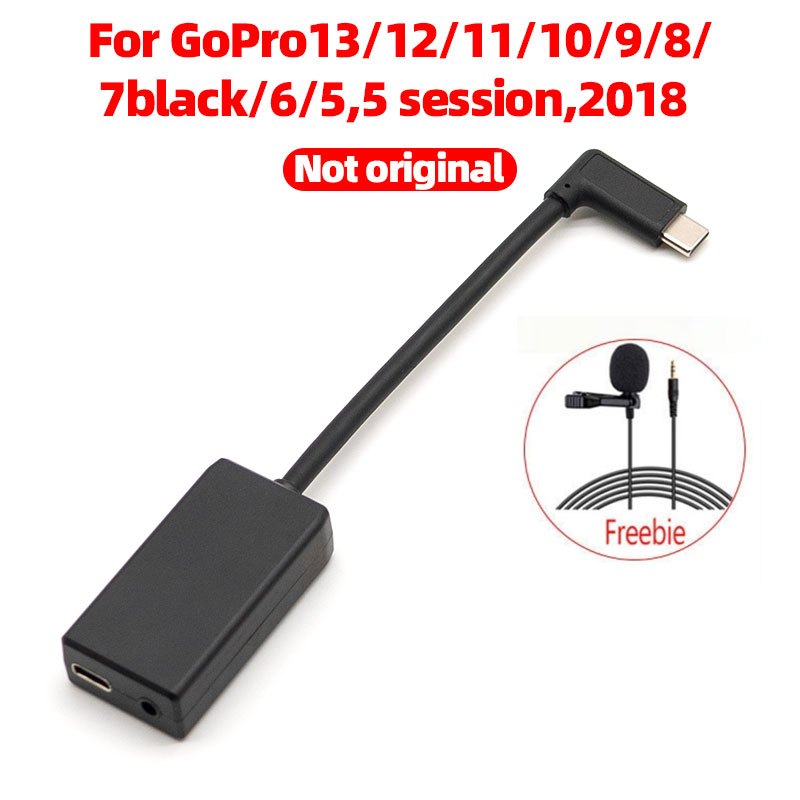Replacement Mic Adapter For GoPro Hero 5/5Session/6/7/8/9/10/11/12 ...