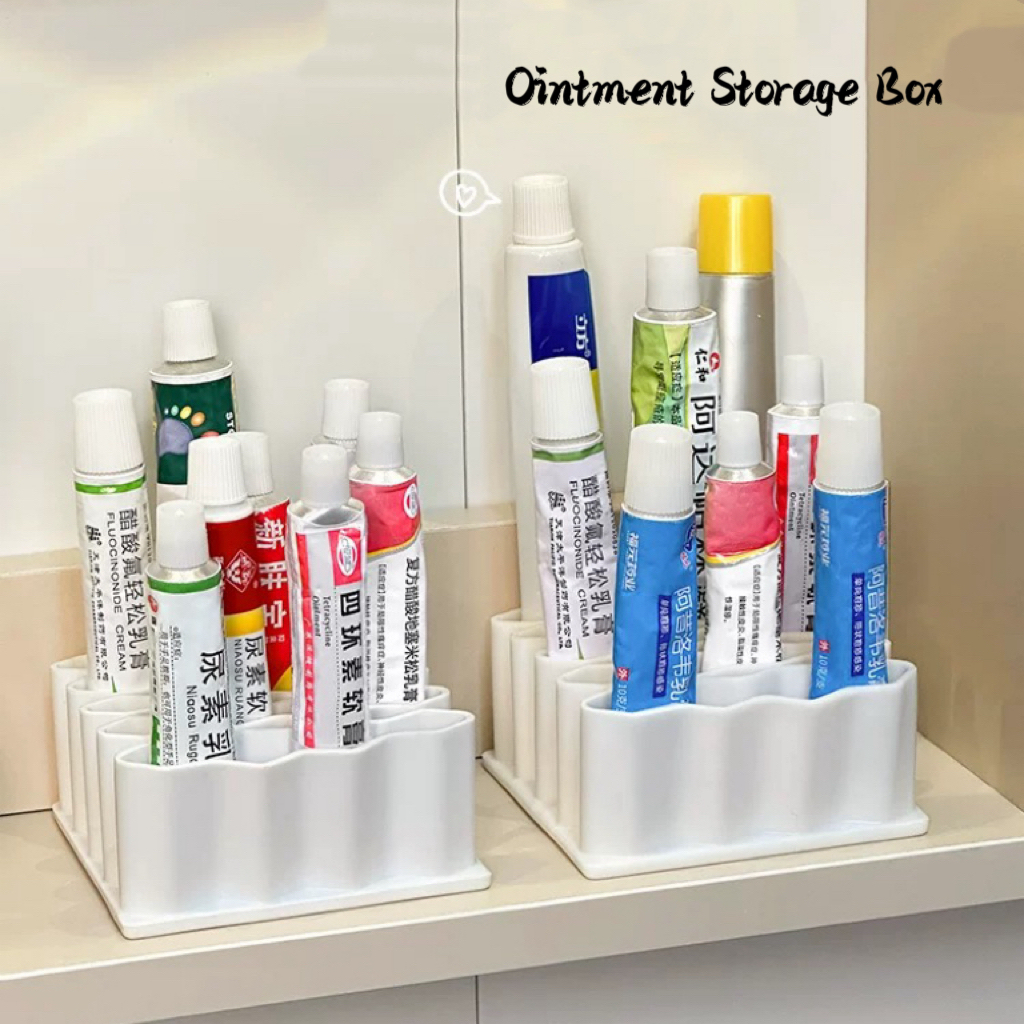Ointment Storage Box Wave Desktop Ointment Cream Drug Organizer ...