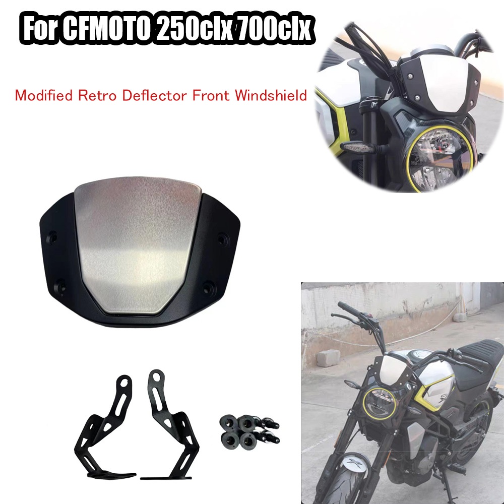 For CFMOTO 250clx 700clx Modified Retro Deflector Front Windshield Hood ...