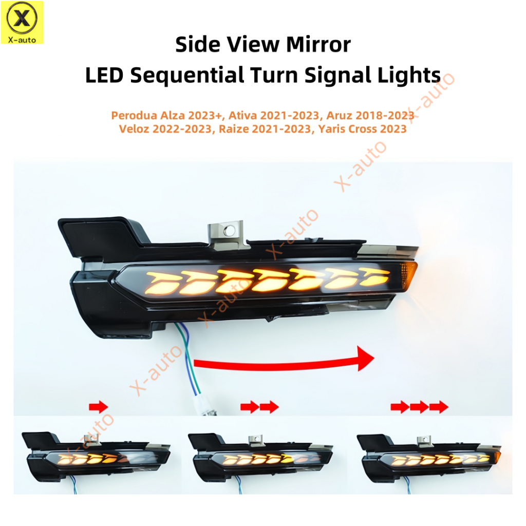 Side View Mirror LED Sequential Turn Signal Lights Compatible with ...