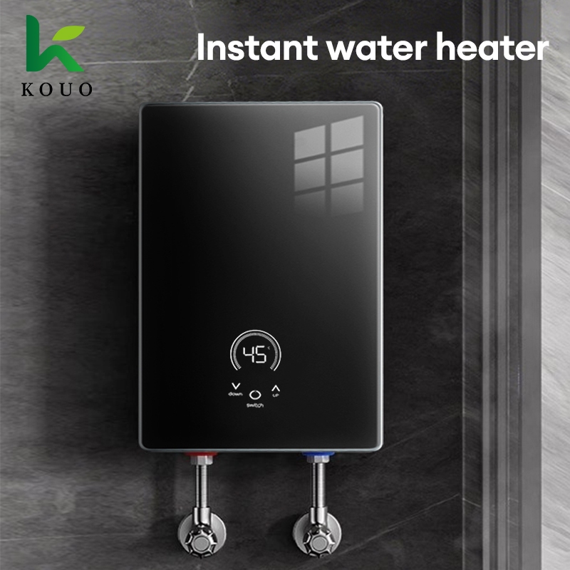 KOUO 6500W Instant Water Heater Shower Electric LCD Touchscreen With ...