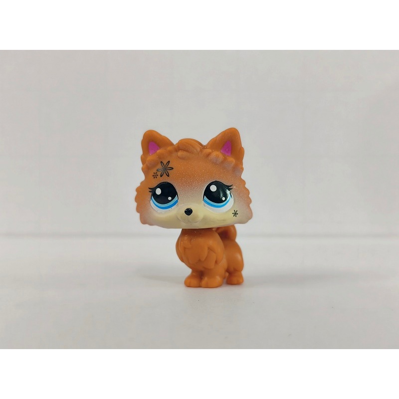 LPS Figure Brown Pomeranian Dog Blue Eyes G7 #77 Littlest Pet Shop toy ...
