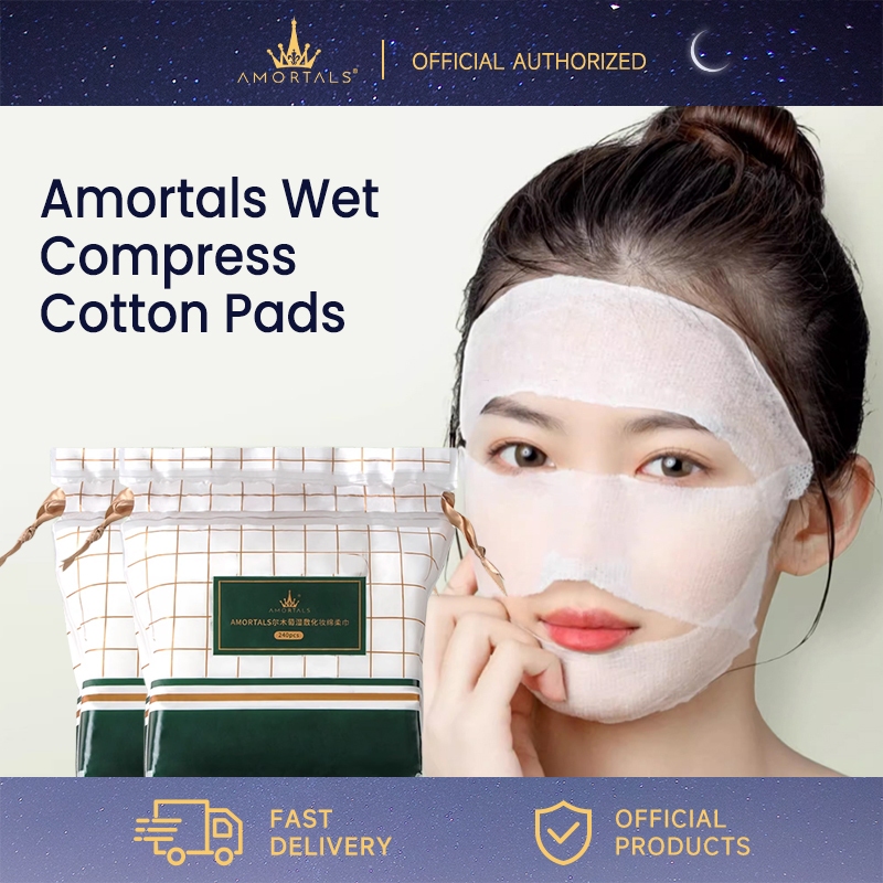 AMORTALS Stretchable Cotton Toner Pads - 240pcs For Facial Toning ...