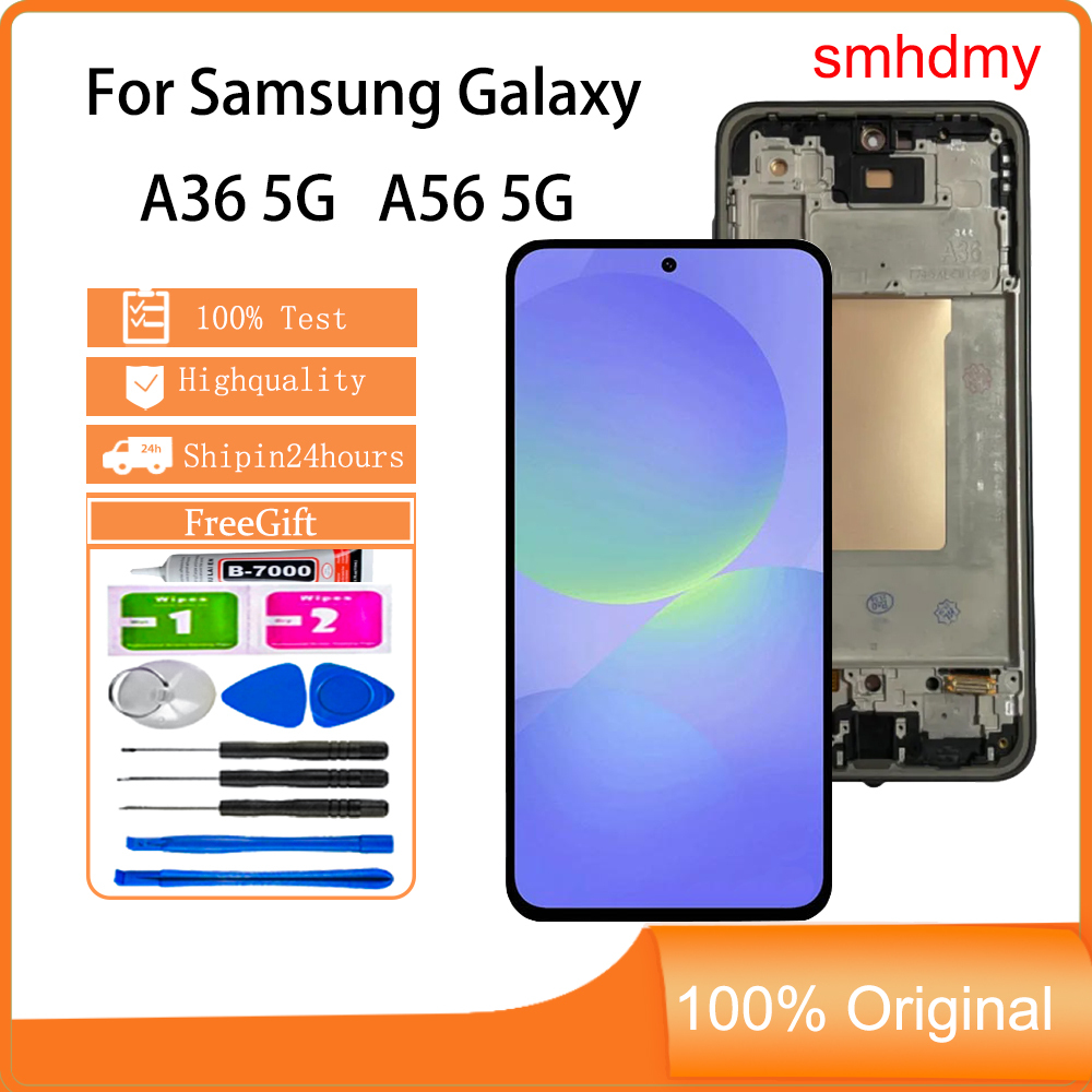 smhdmy AMOLED Display For Samsung Galaxy A36 5G A56 5G LCD Touch Screen ...