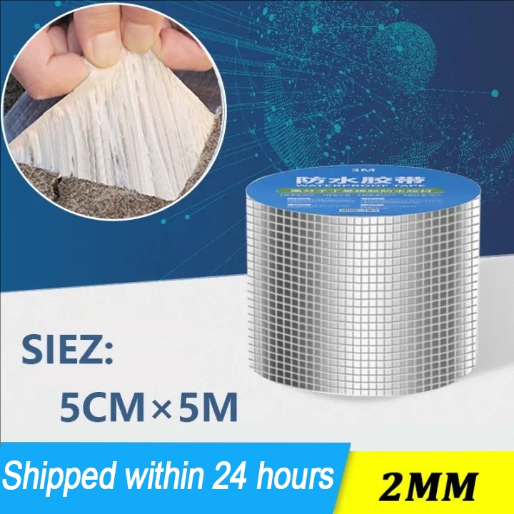 Aluminum Foil Butyl Tape Waterproof Leak Repair Sealant Roof Cracks Fix ...