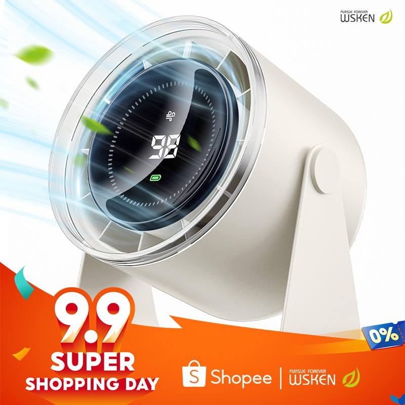 WSKEN rechargeable fan Turbo Fan Bladeless Fan Silent Fan Household ...