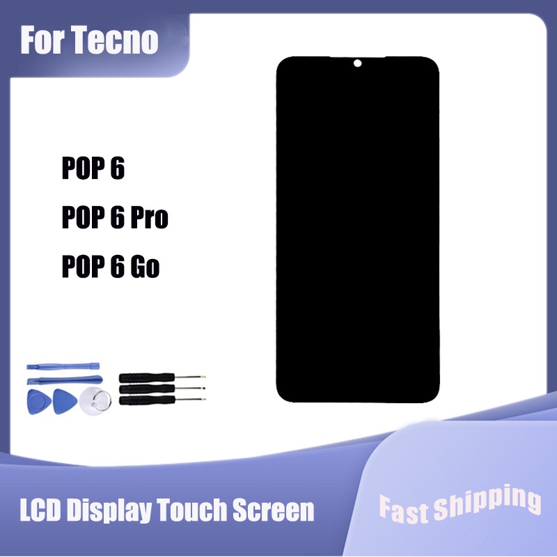 For Tecno POP 6 / POP 6 Go / POP 6 Pro LCD Display Touch Screen ...