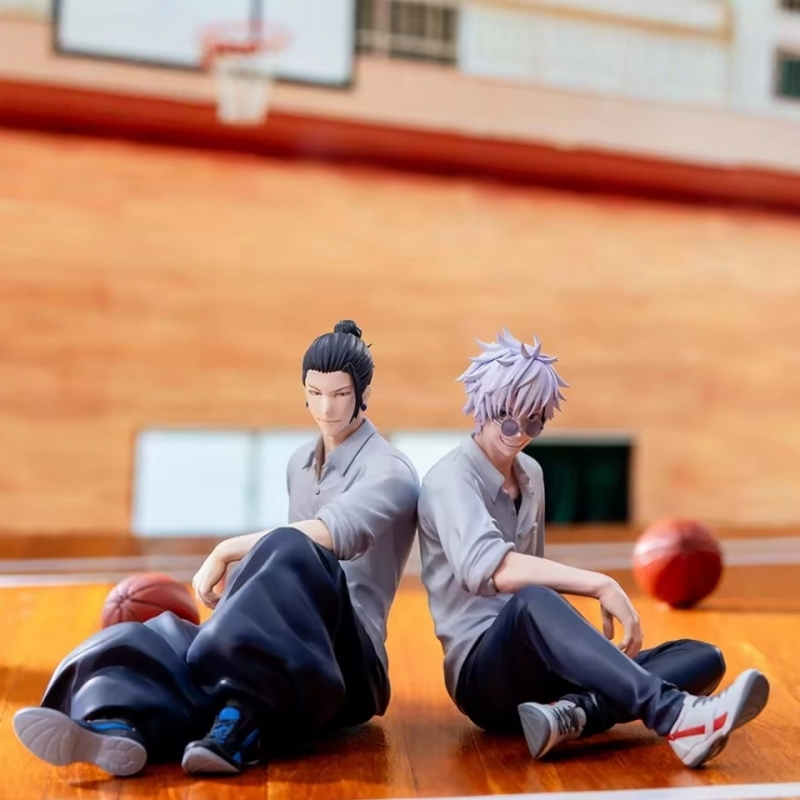 10CM Satoru Gojo Statue Jujutsu Kaisen Figure Geto Suguru Sitting ...