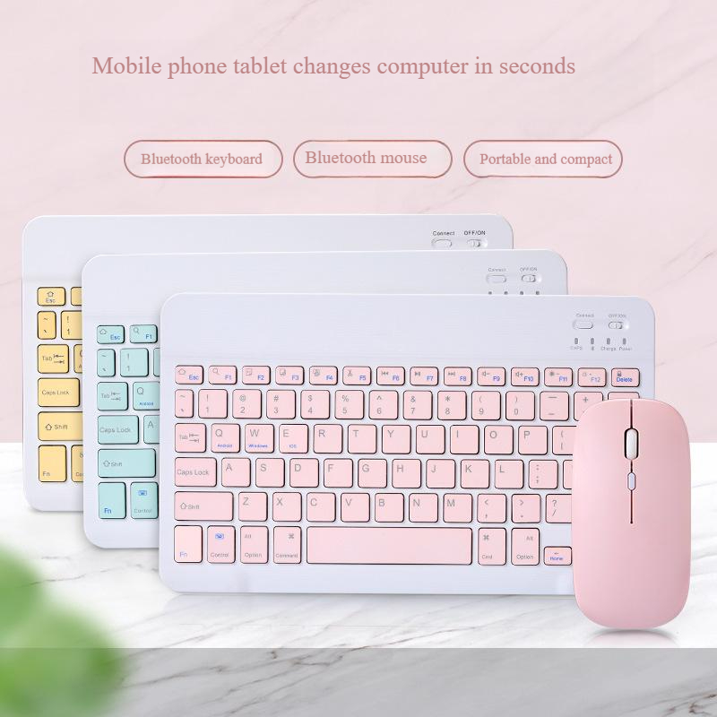 Bluetooth Keyboard and Wireless Mouse Combo, Universal for Tablets and ...