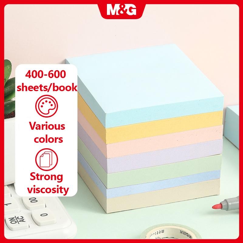 M&G Sticky Notes 600 Sheets of 6-color , 76*76mm Note Paper Planner ...