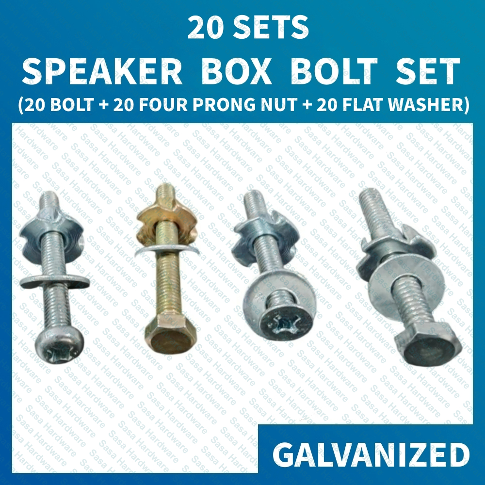 20 SETS Speaker Bolt Hex / Round / Flat Type T-nuts Speaker Box Bolt ...