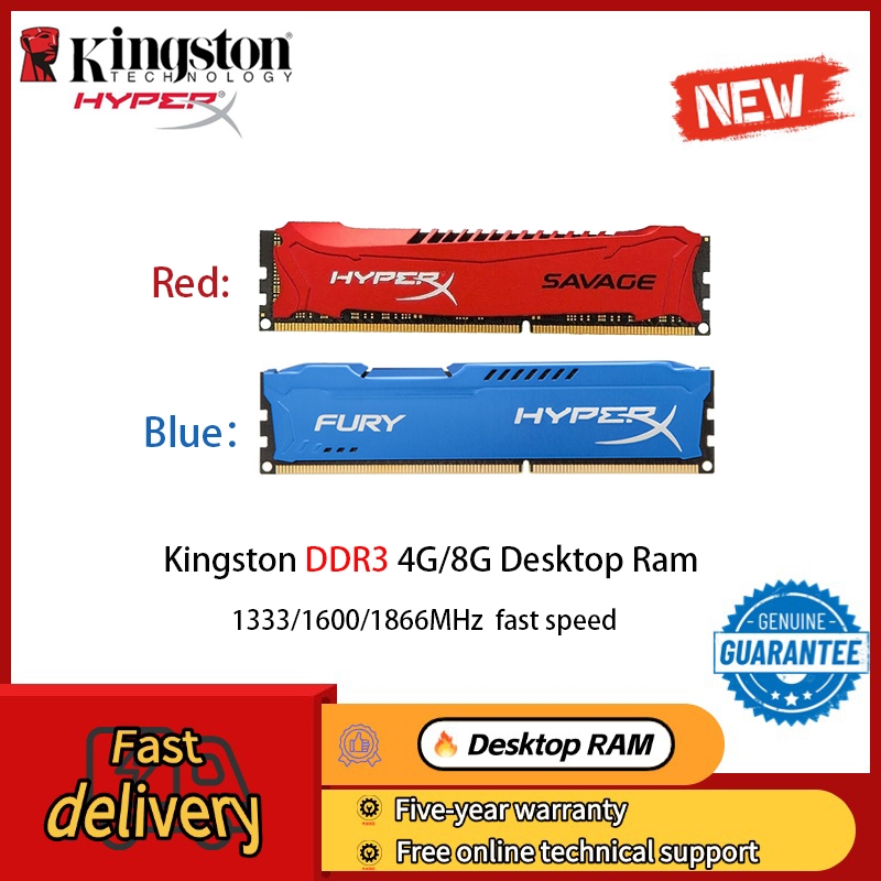 Kingston HyperX Fury red & blue Memory DDR3 1333mhz 1600mhz 1.35v 1.5v ...