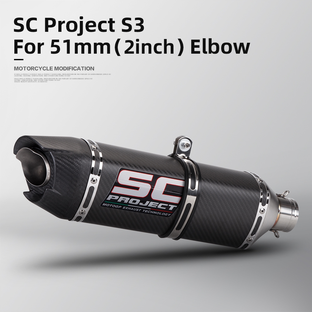 SC Project Exhaust Universal 51mm Motorcycle Muffler with DB killer For ...