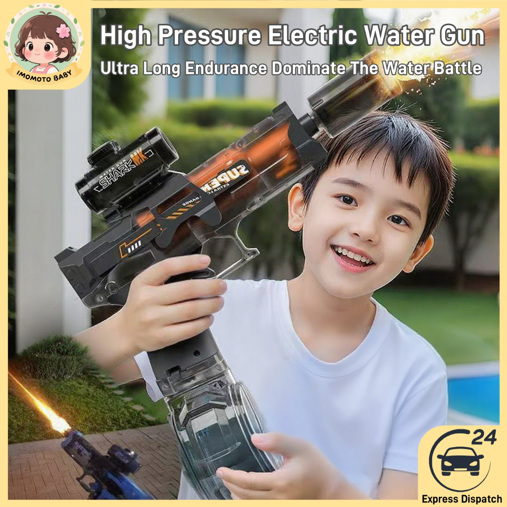 【IMOMOTO BABY】Rechargeable Electric Water Gun Toy Rapid-Fire ...