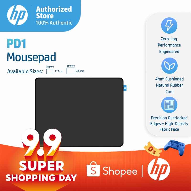 HP Gaming Mouse Pad | Stitched Edge | Dual Texture (Micro-Weave Surface ...